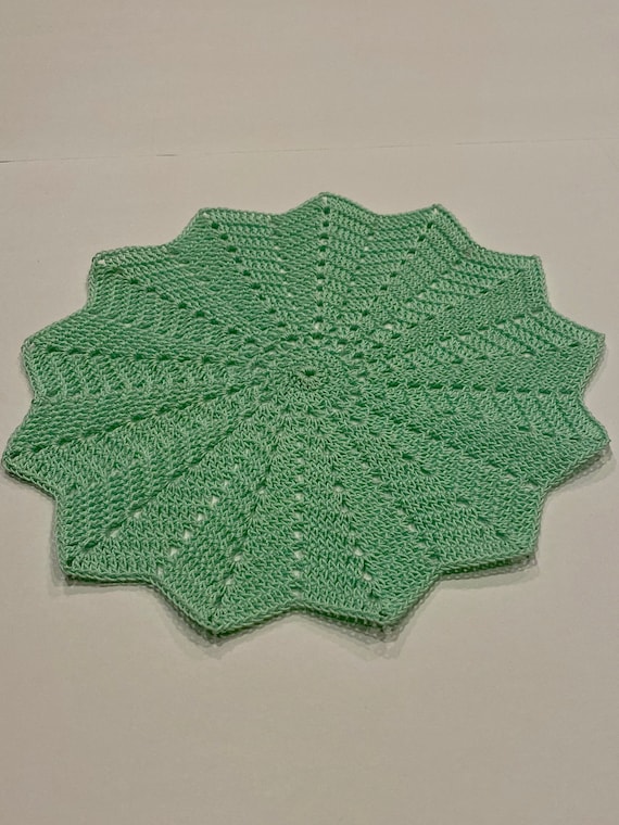 10 Inch Mint Green Doily | Etsy