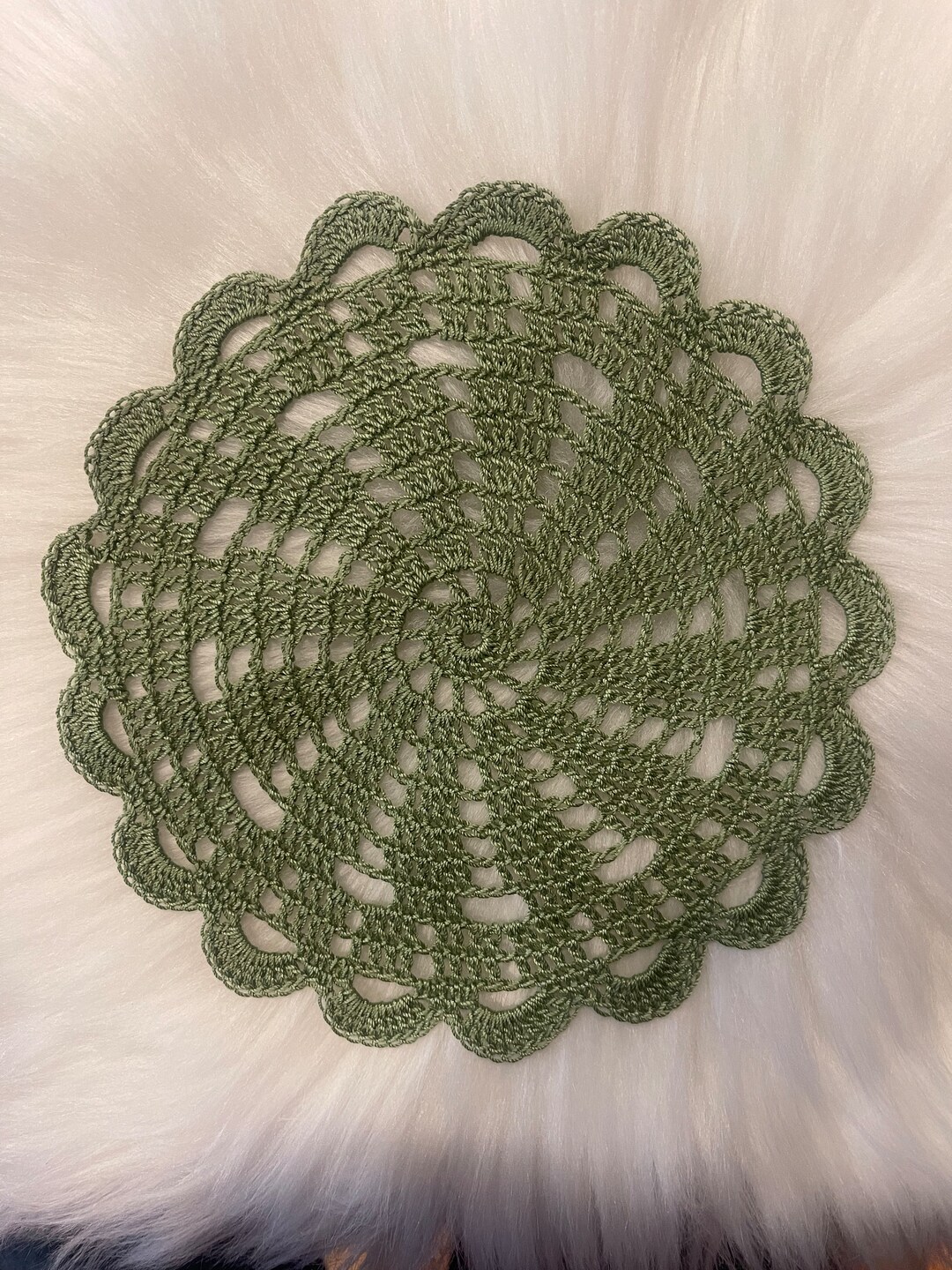 Olive Green Doily, Pea Green Doily, Green Doily - Etsy