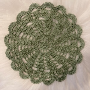 Olive Green Doily, Pea Green Doily, Green Doily - Etsy