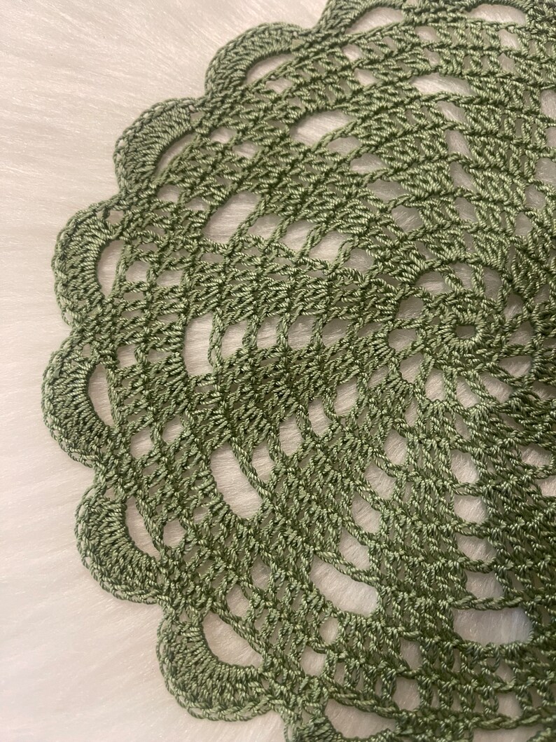 Olive Green Doily, Pea Green Doily, Green Doily - Etsy