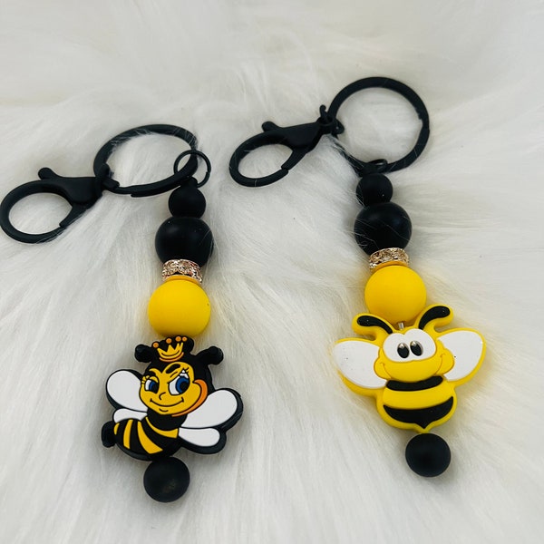 Bumble Bee Keychain - Etsy