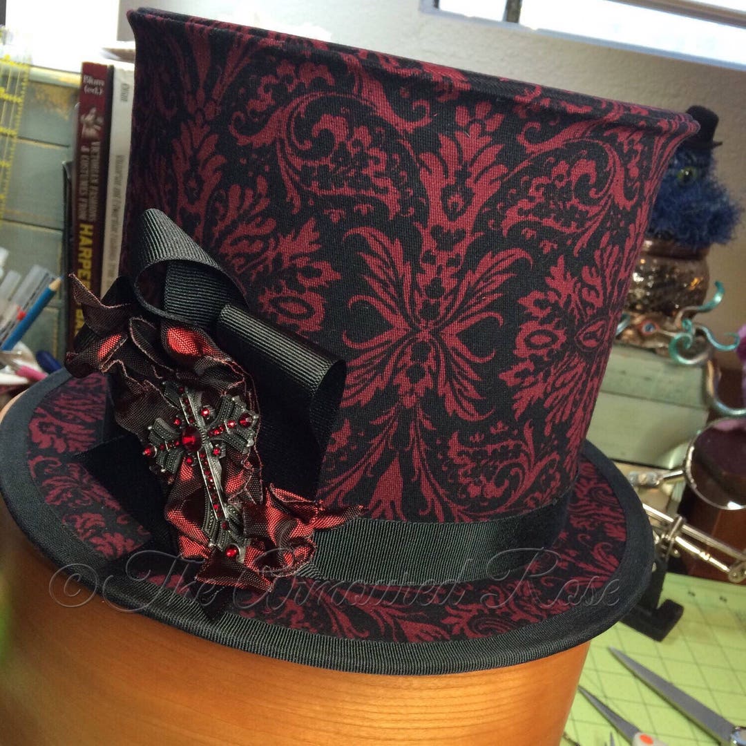 Vampire Hunter Top Hat, Cosplay, Gothic Formal, Victorian, Edwardian - Etsy