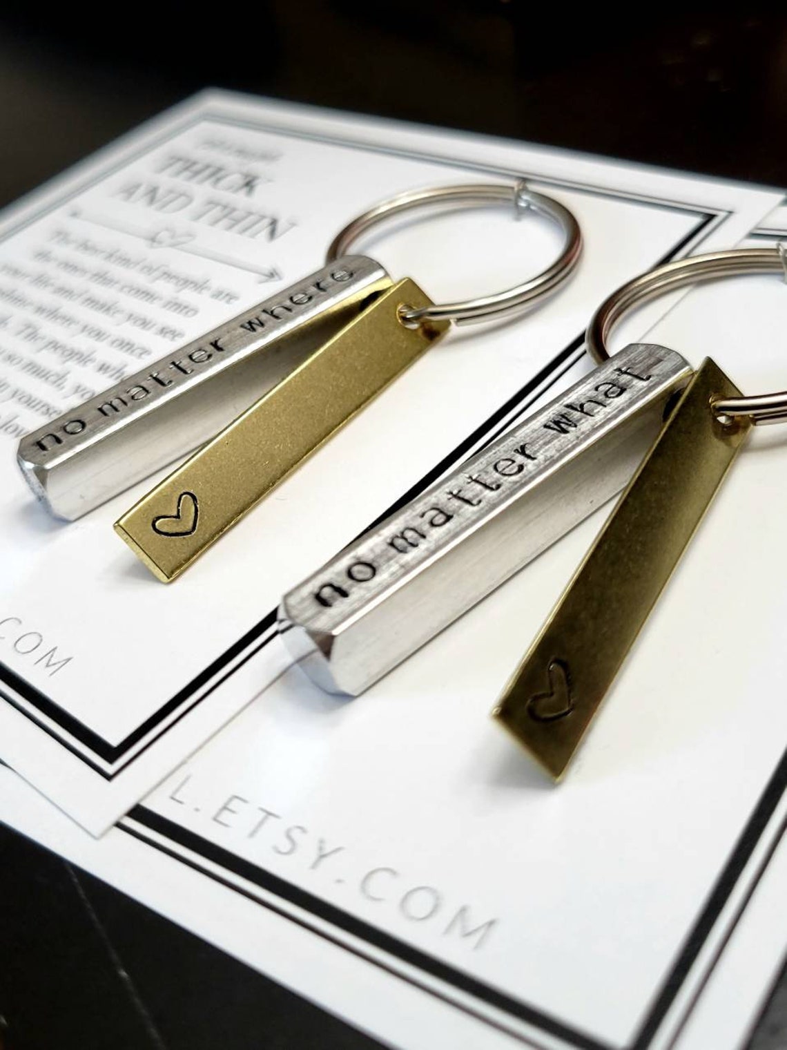 No Matter What, No Matter Where Set of Keychains, Through Thick & Thin ...