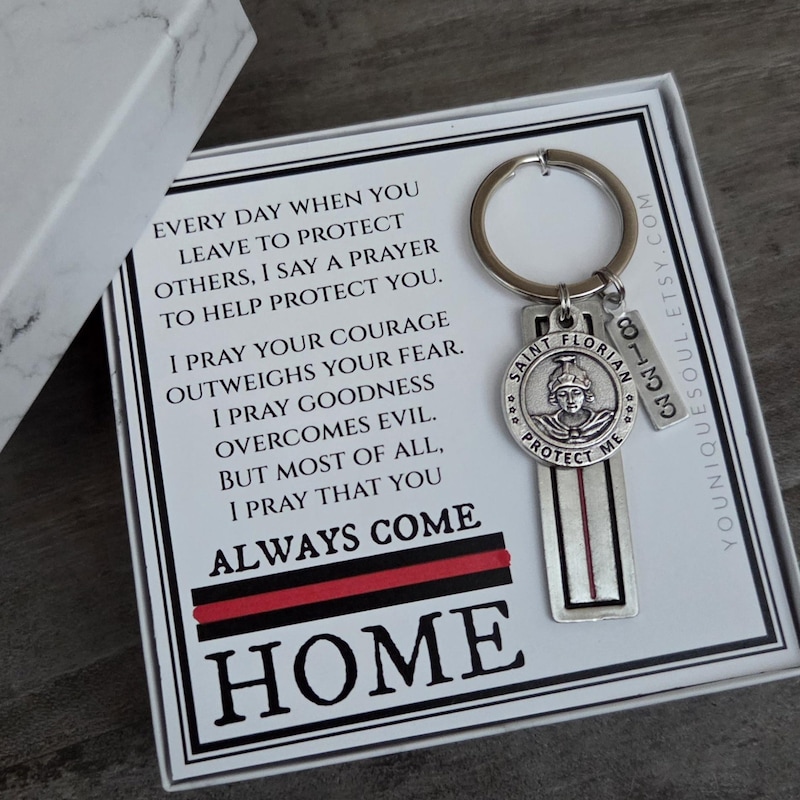 Firefighter Flag Keychain - Etsy