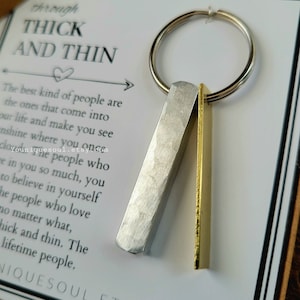 Through Thick and Thin Keychain, Sentimental Best Friend Gift, Gift for ...