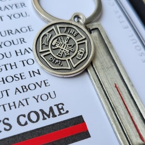 St. Florian Firefighter Keychain: Guardian Angel, First Responder Gift ...