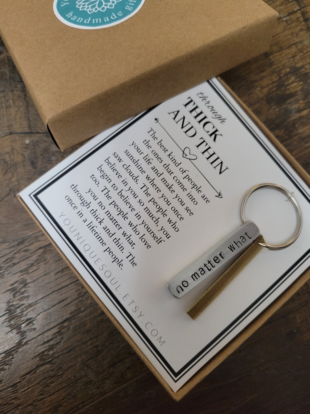 No Matter What Through Thick & Thin Keychain Tribe Birthday - Etsy