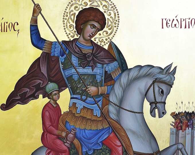St George Hand Painted Orthodox Icon Christian Gift - Etsy