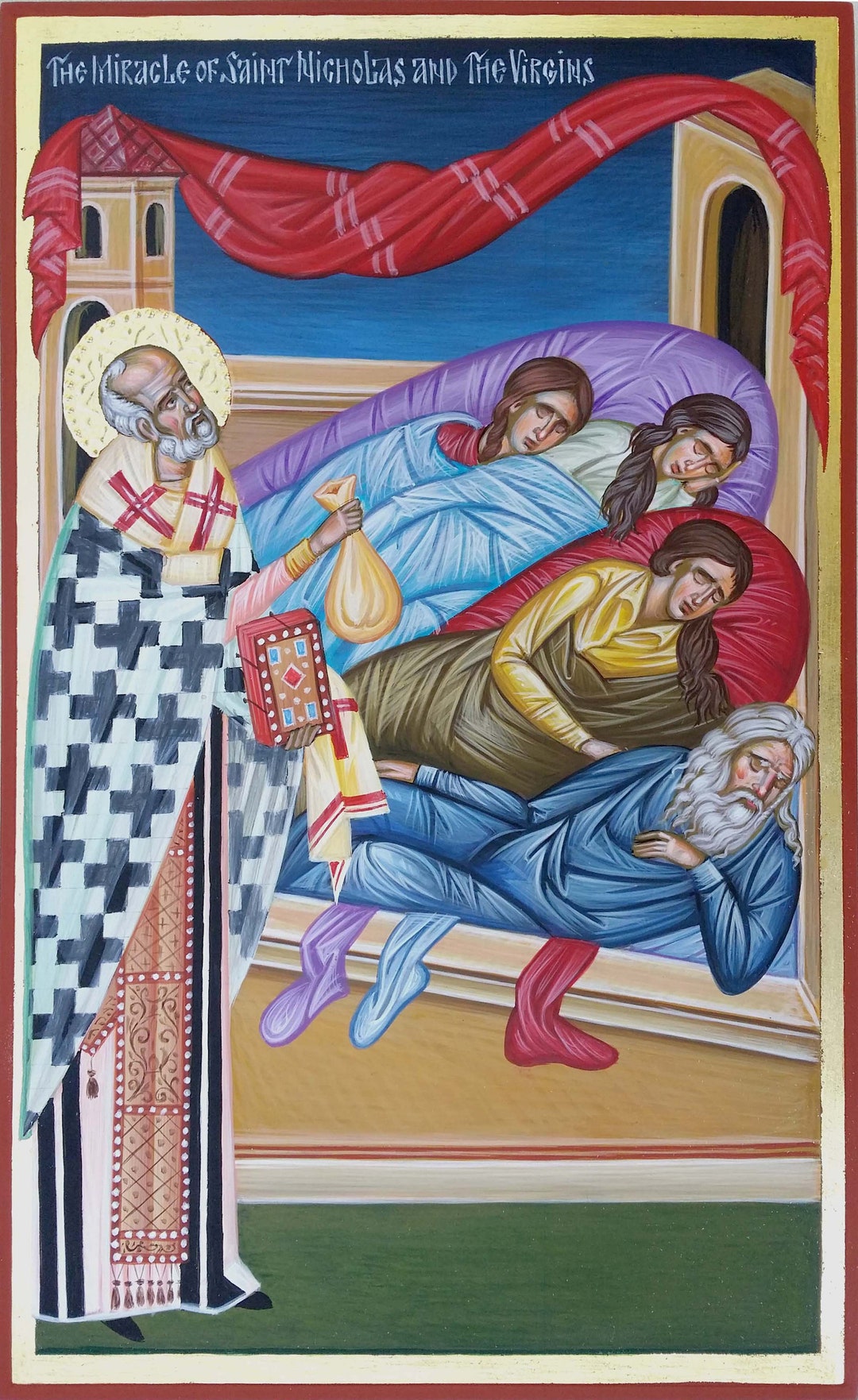 St. Nicholas, the Miracle of Saint Nicholas and the Virgins, Orthodox ...