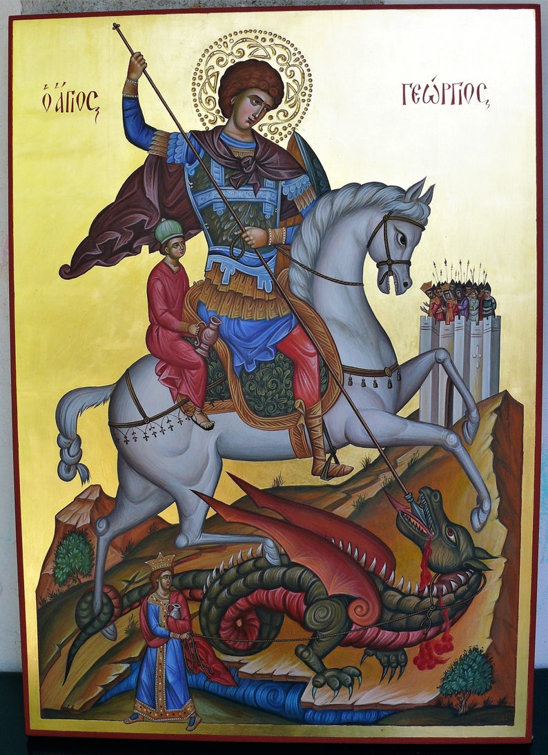 St George Hand Painted Orthodox Icon Christian Gift - Etsy