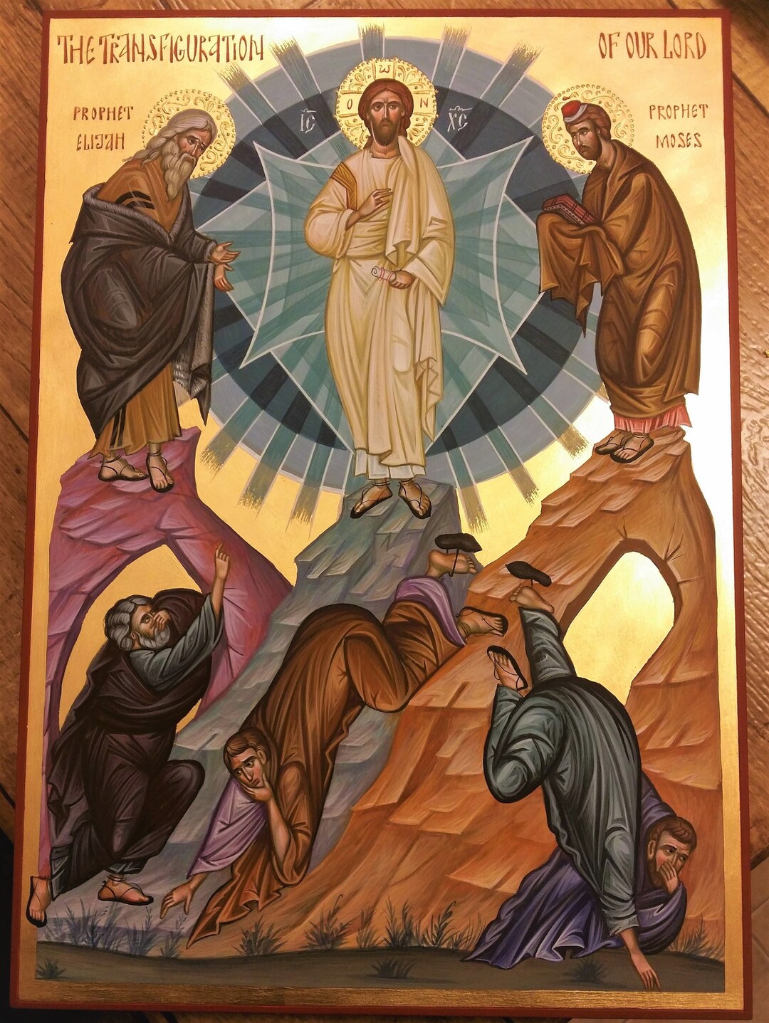 The Transfiguration of Our Lord, Hand Painted Orthodox Icon, Byzantine ...
