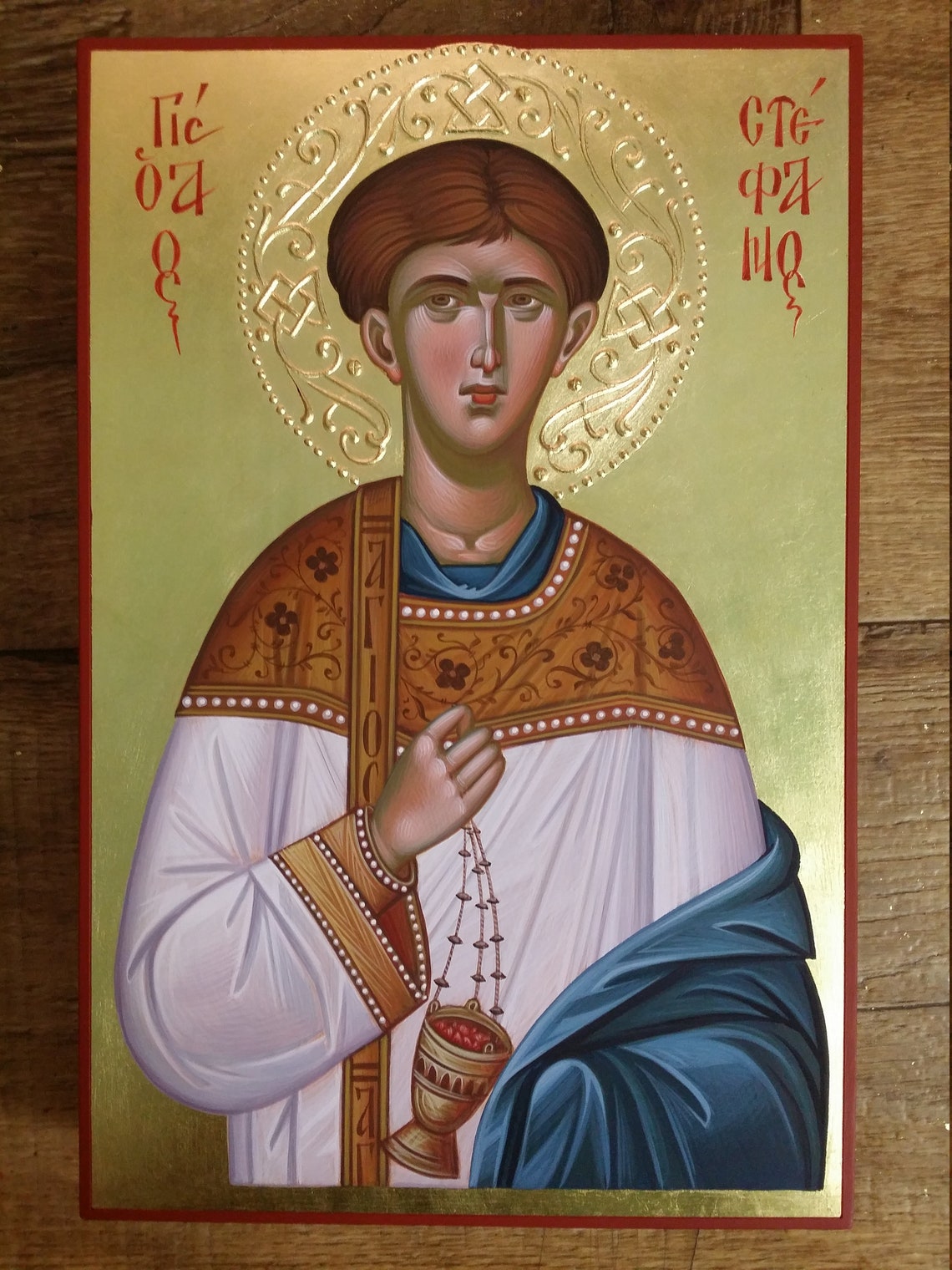 St Stephen Icon Hand Painted Icon Byzantine Icon Orthodox - Etsy