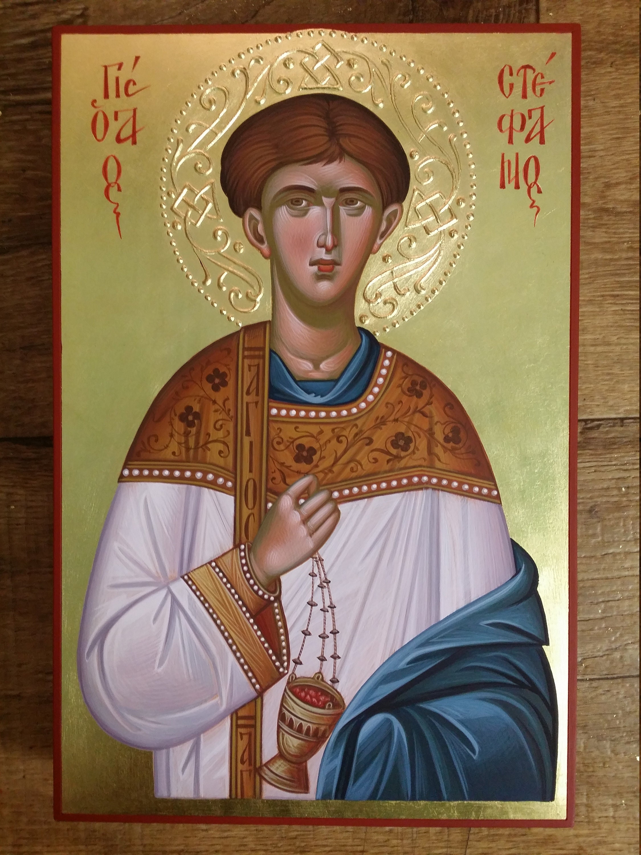 St Stephen Icon Hand Painted Icon Byzantine Icon Orthodox - Etsy