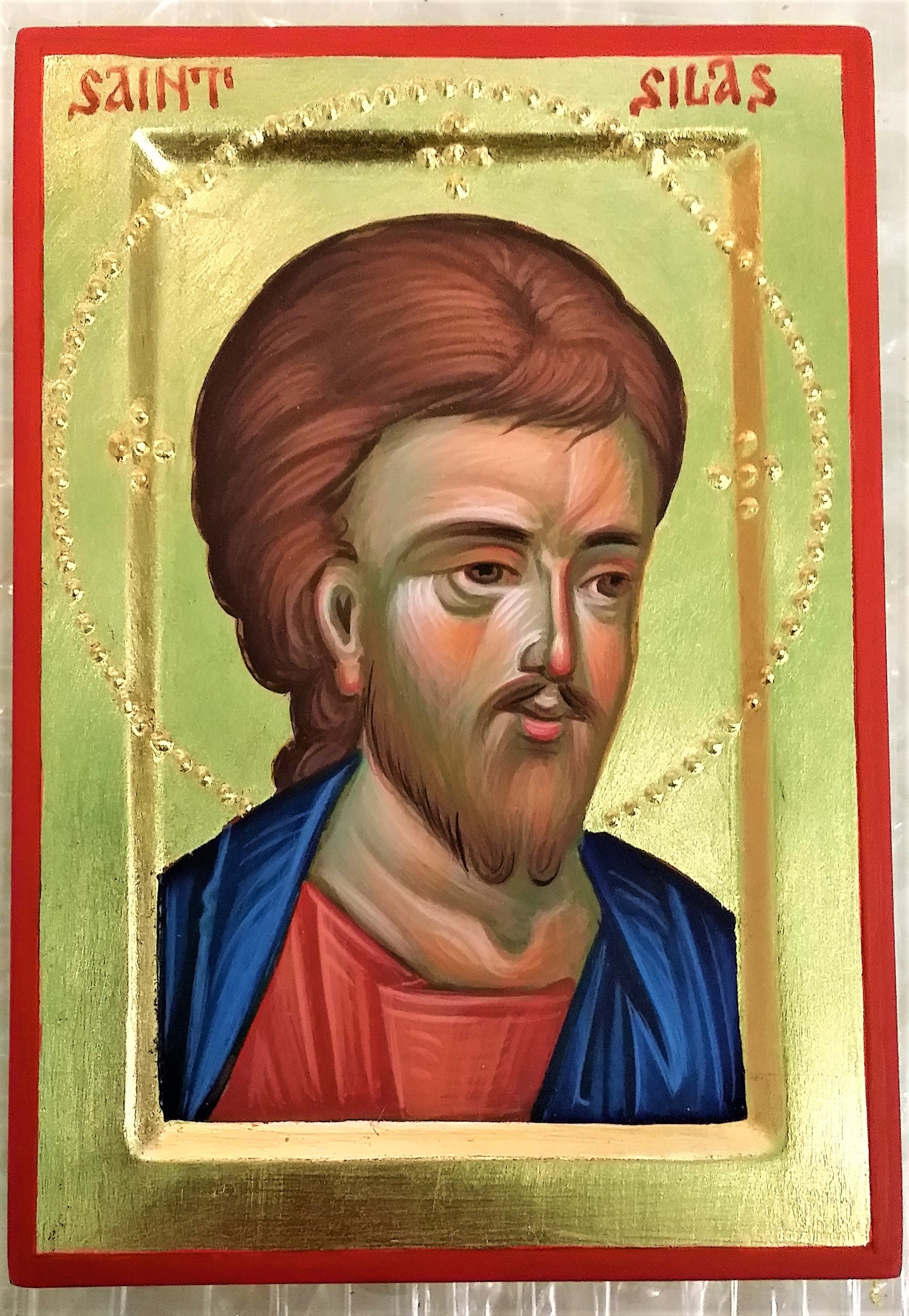 St. Silas, icon, hand painted,miniature, orthodox icon, holy ...