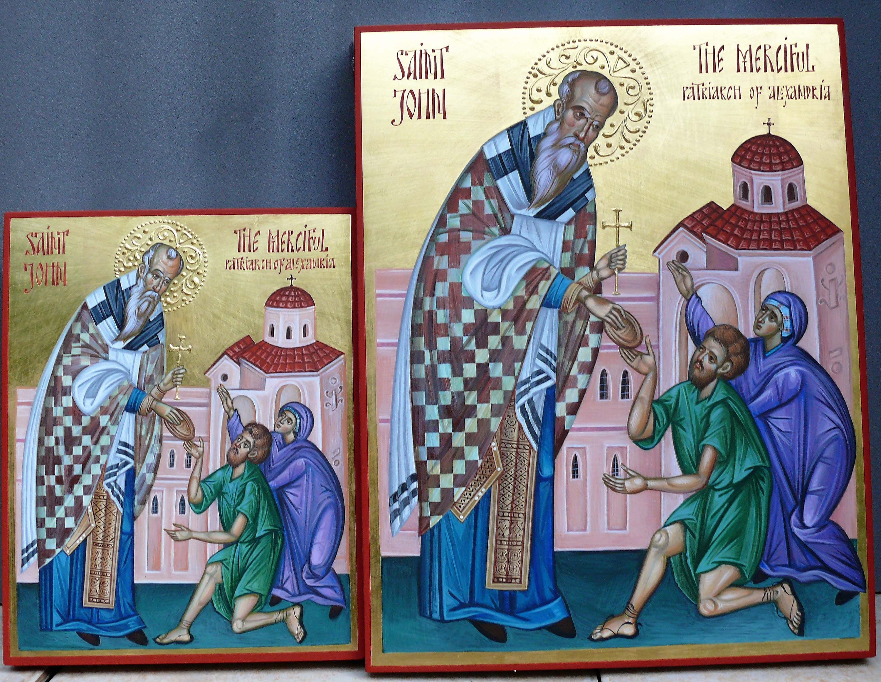 Custom order, hand painted orthodox icons, St. John the Merciful ...