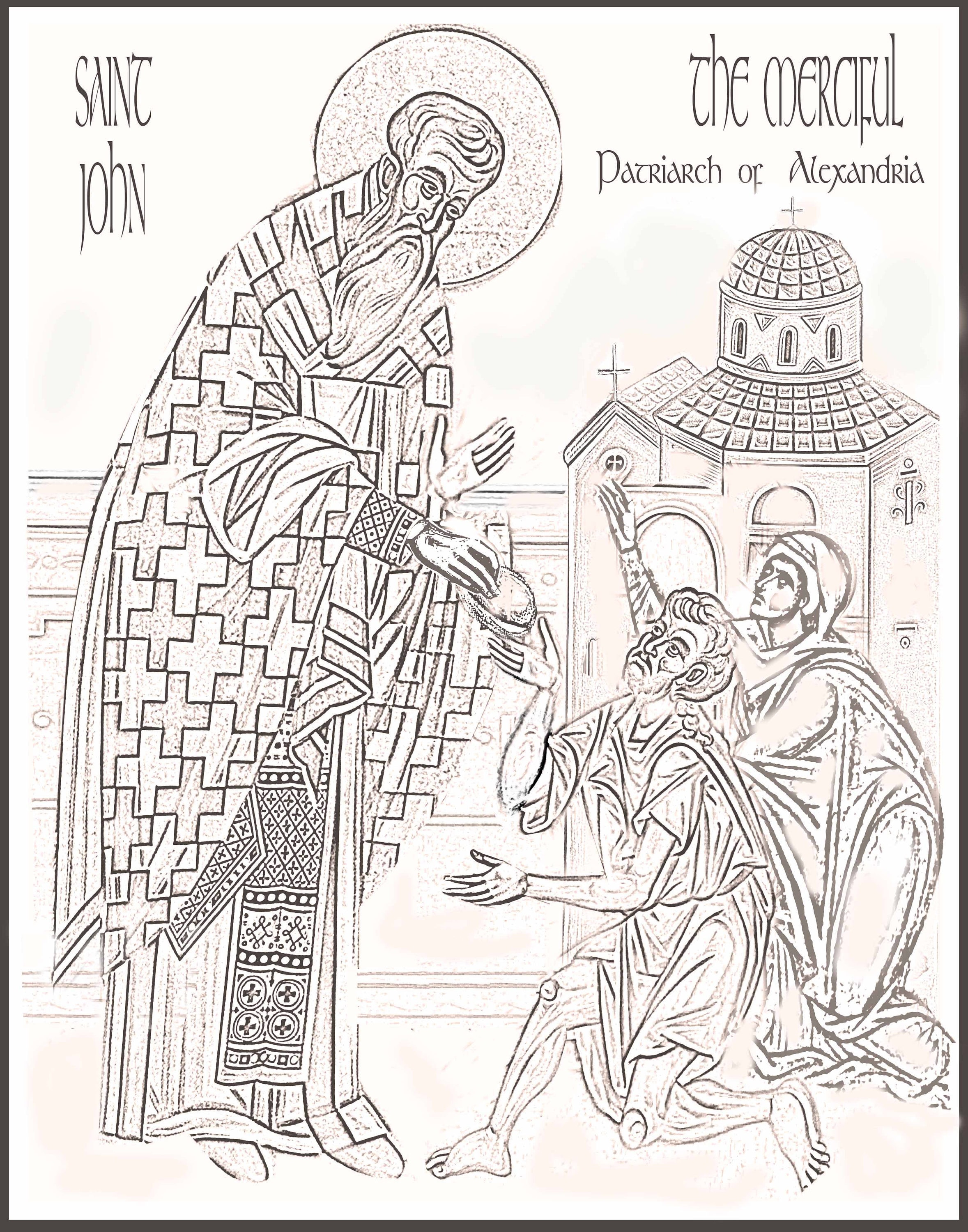 Custom order, hand painted orthodox icons, St. John the Merciful ...