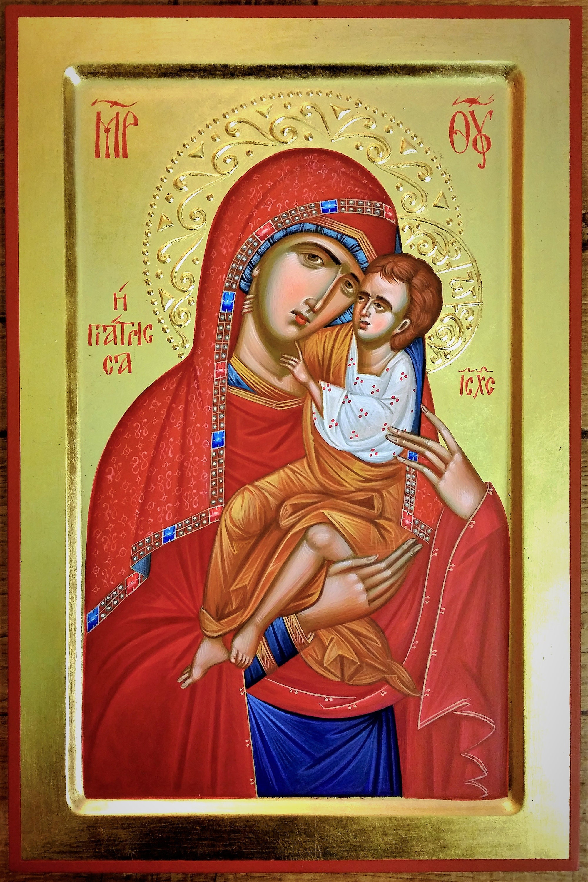 Icon of Panagia Giatrissa The Healer, Byzantine icon, Greek icon, icon ...