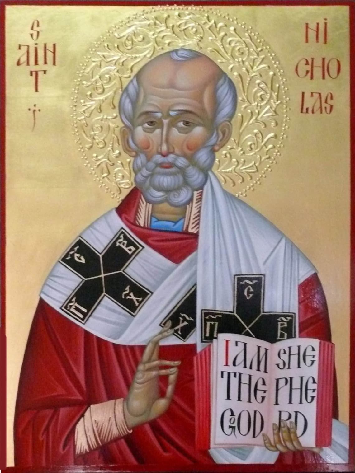 Saint Nicholas of Myra Byzantine Icon Hand Painted Orthodox | Etsy