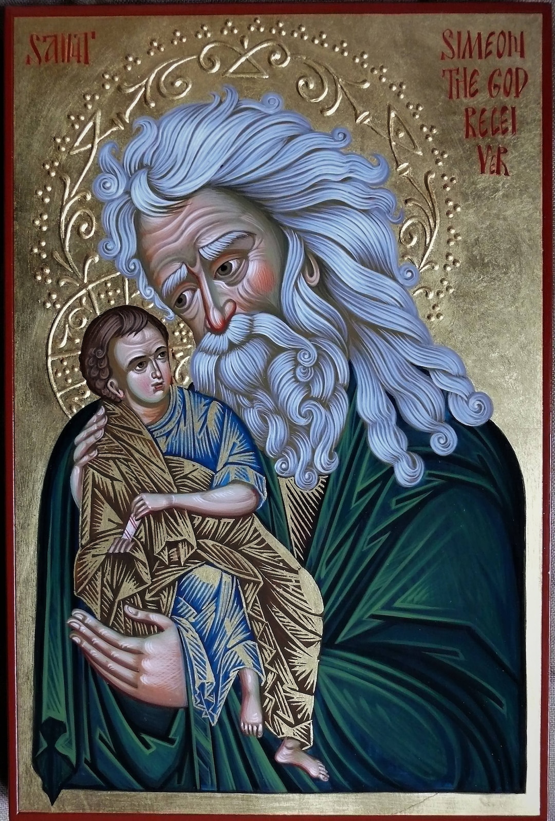 Saint Simeon the God Receiver Icon, Icon Hand-painted, Holy, Righteous ...
