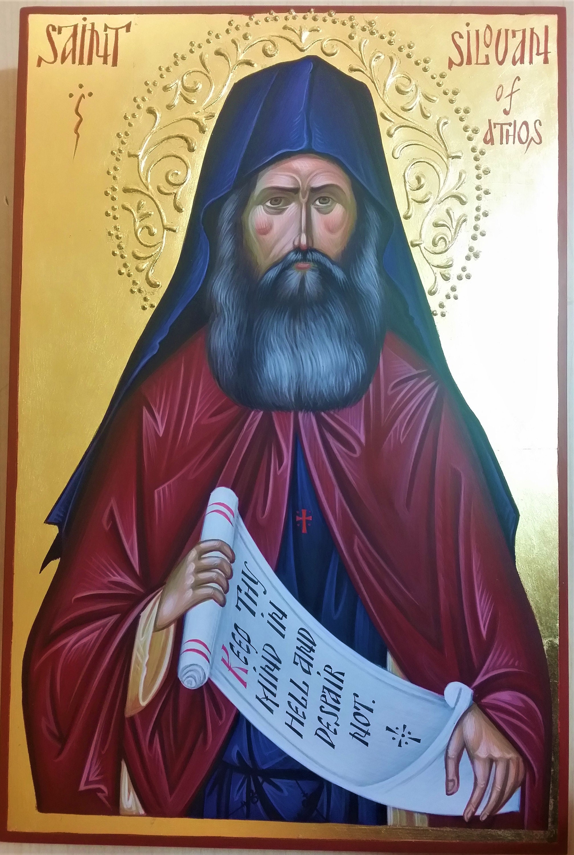 Icon of St. Silouan the Athonite, Holy Father Silouan, Icon Hand ...