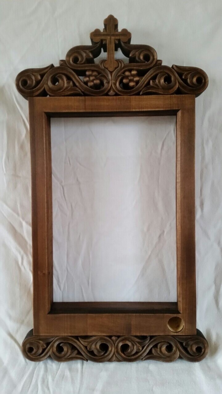 Custom order, hand carved frame