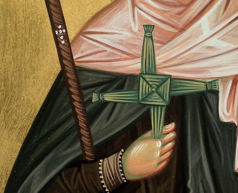 Icon of St. Brigid of Ireland St. Brigid of Kildare Religious - Etsy