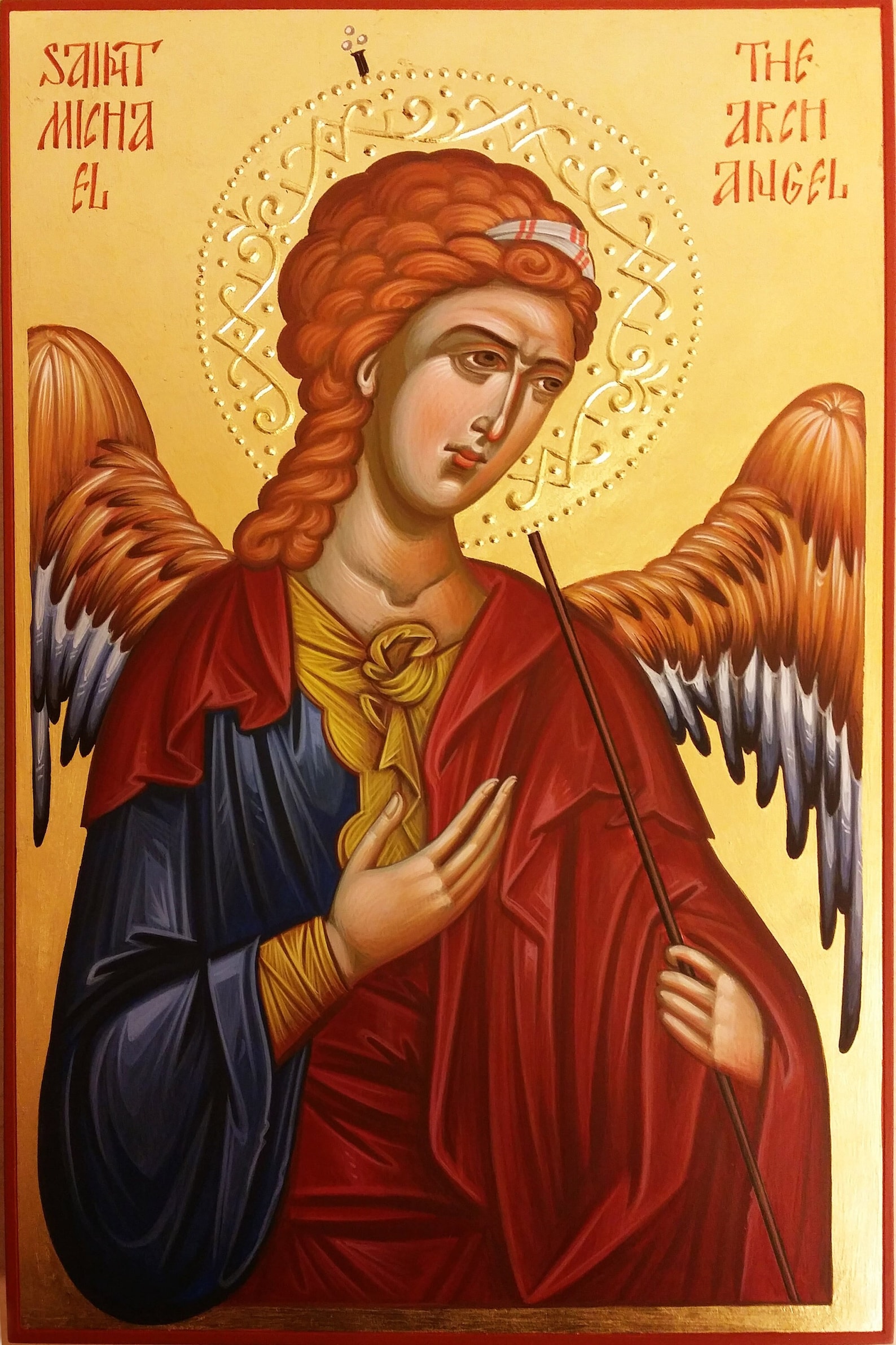 St. Michael the Archangel, Hand Painted Byzantine Icon, Orthodox Icon ...