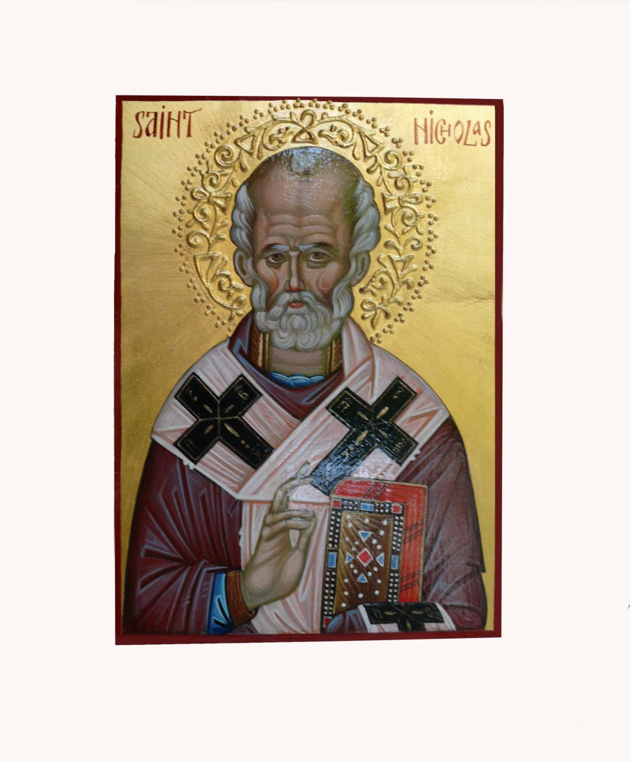 St. Nicholas, Orthodox St. Nicholas Icon, Byzantine icon, iconography ...