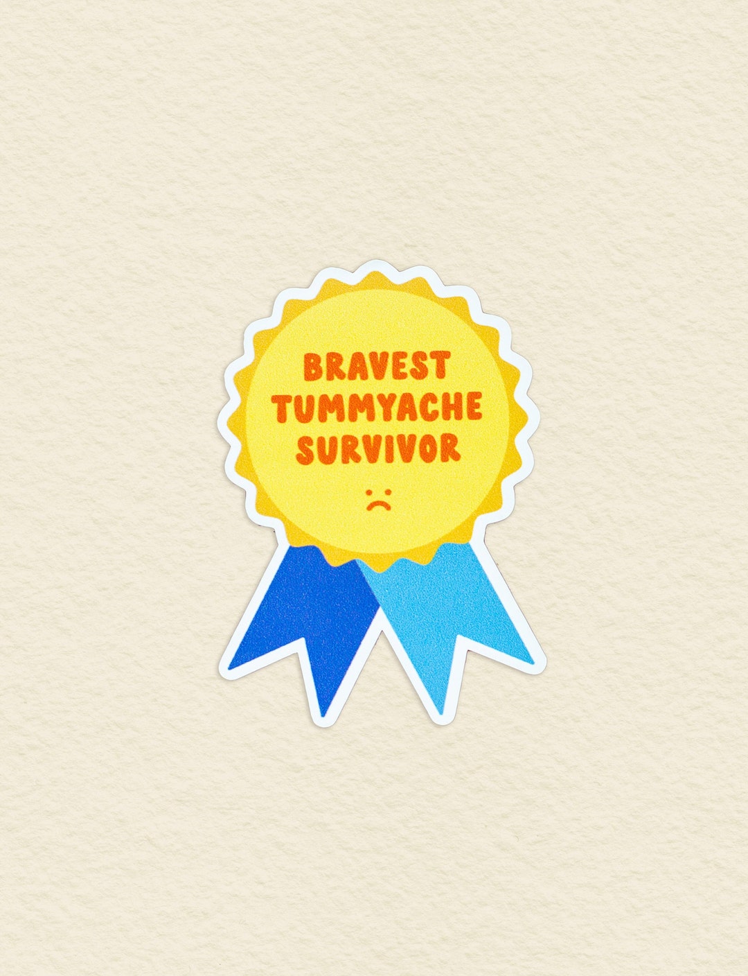 Bravest Tummyache Survivor Sticker | Tummy Ache Survivor Vinyl Sticker ...