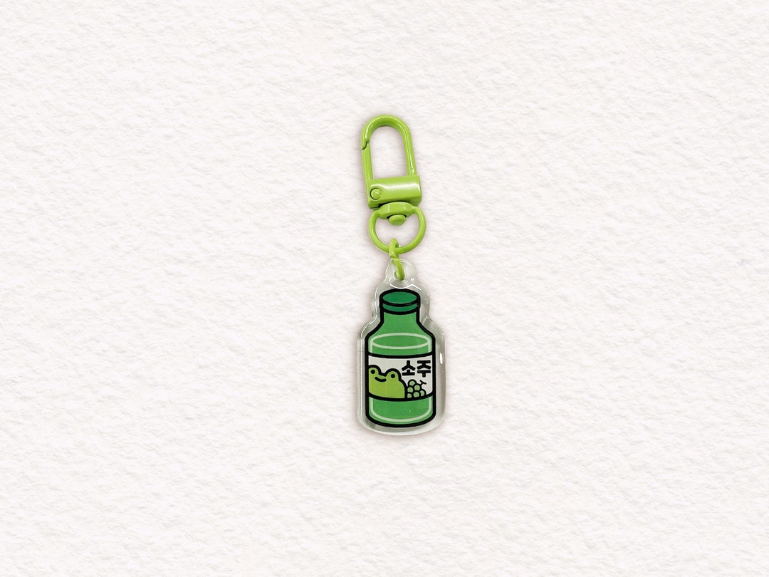 Soju Froggy 1.5'' Acrylic Mini Charm Korean Soju Acrylic Keychain ...