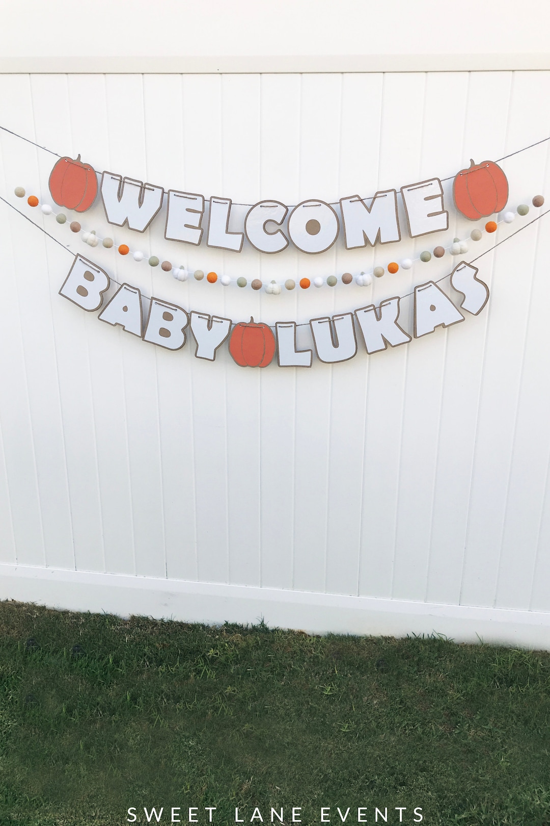 Personalized Pumpkin Banner, Baby Shower Fall Themed, Pumpkin Décor ...
