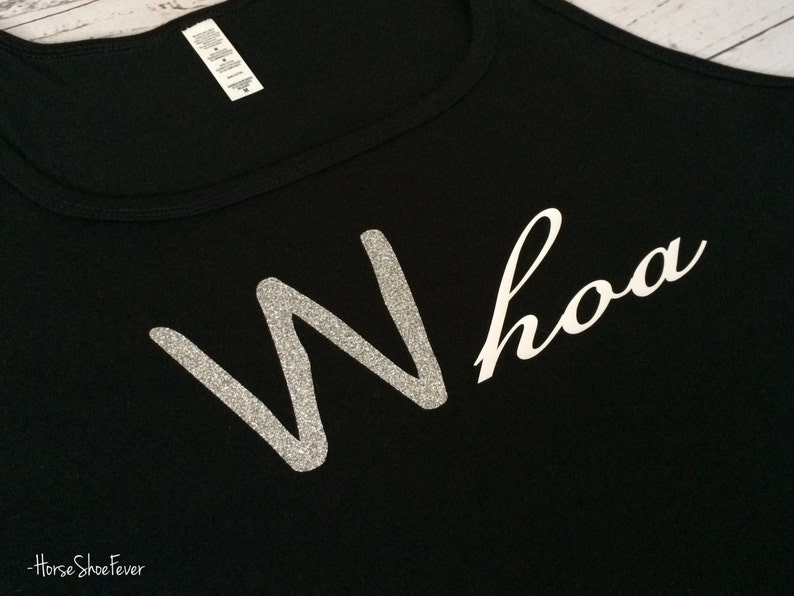 WHOA Horse Shirt Black Cowgirl Tank Top, Equine, Western, Country ...