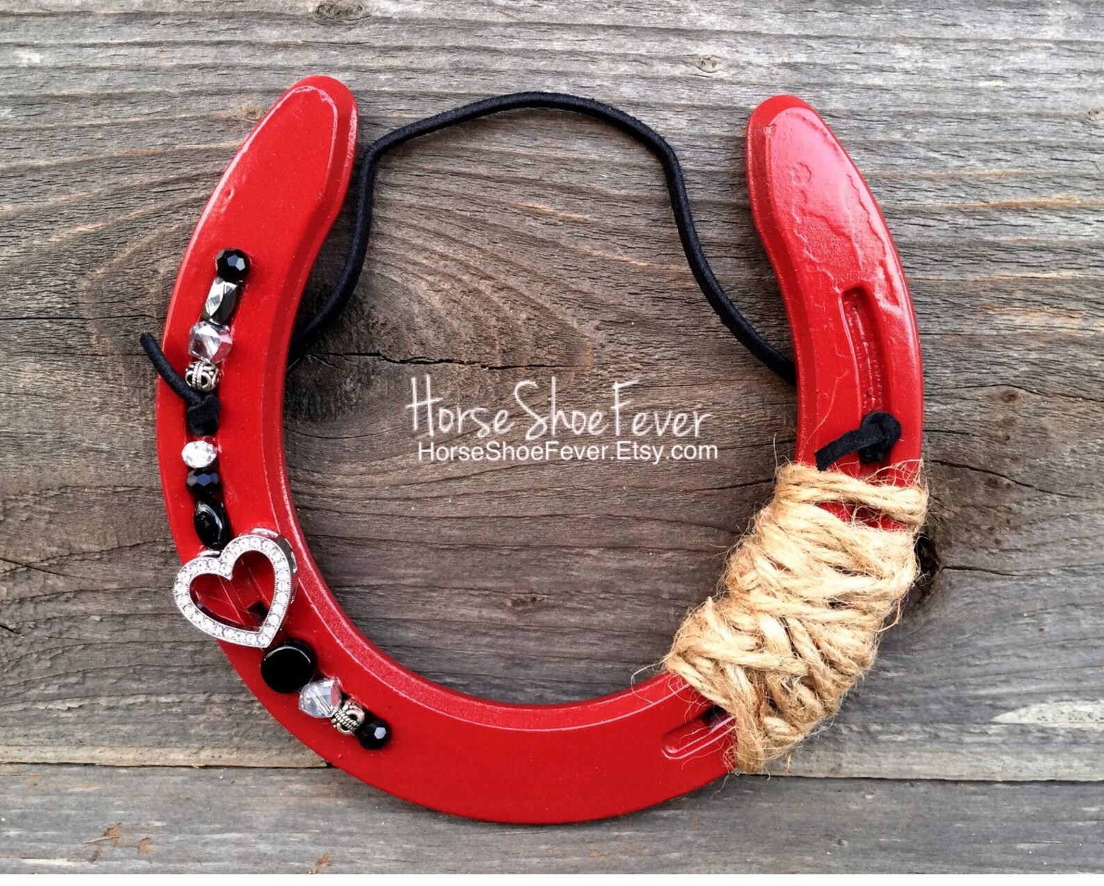 Red Horseshoe Wall Art. Valentine's Day Gift, Horseshoe Decor, Country ...