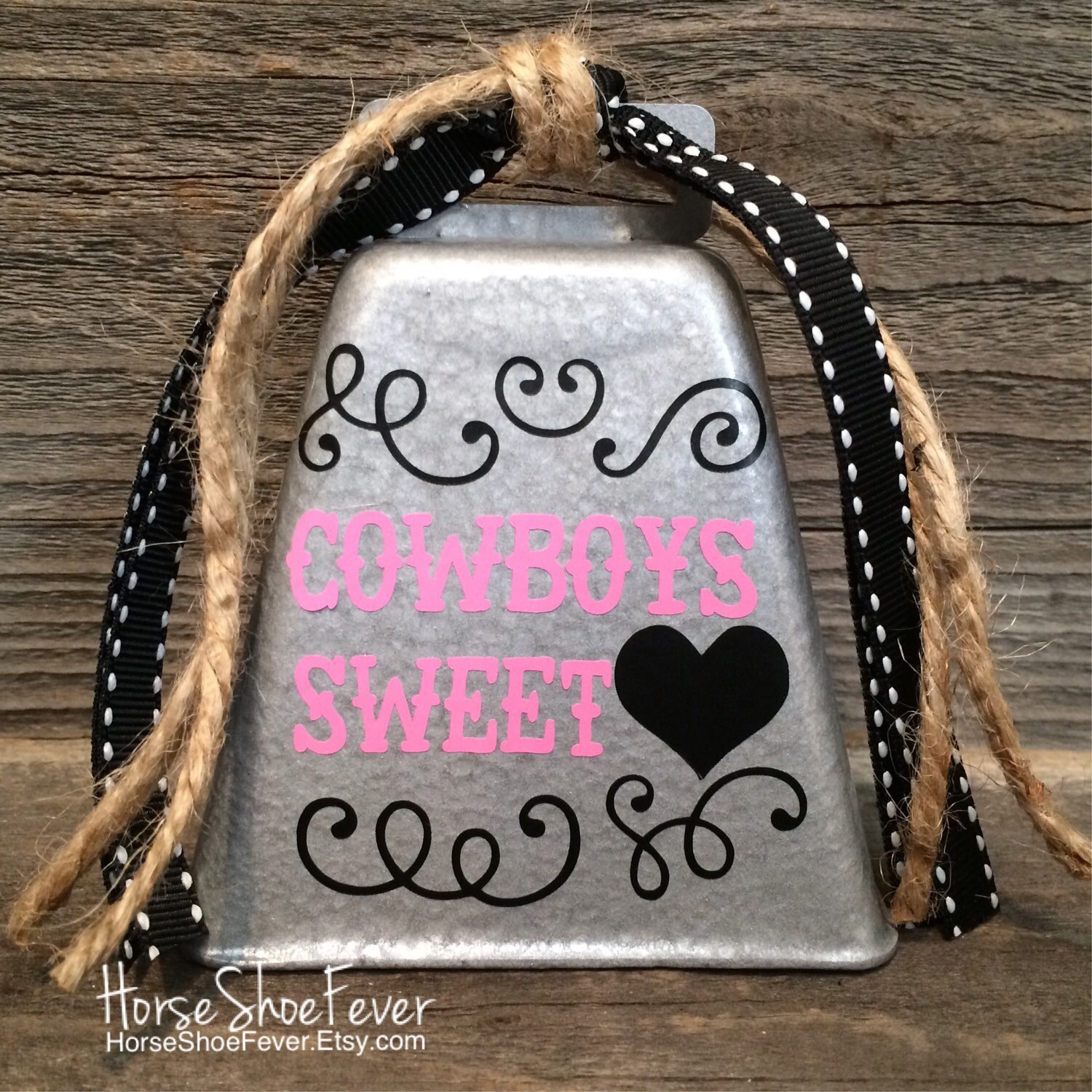 Cowbell Decor. Rustic, Farmhouse, Hearts, Ranch, Farm, Rodeo, Gifts ...