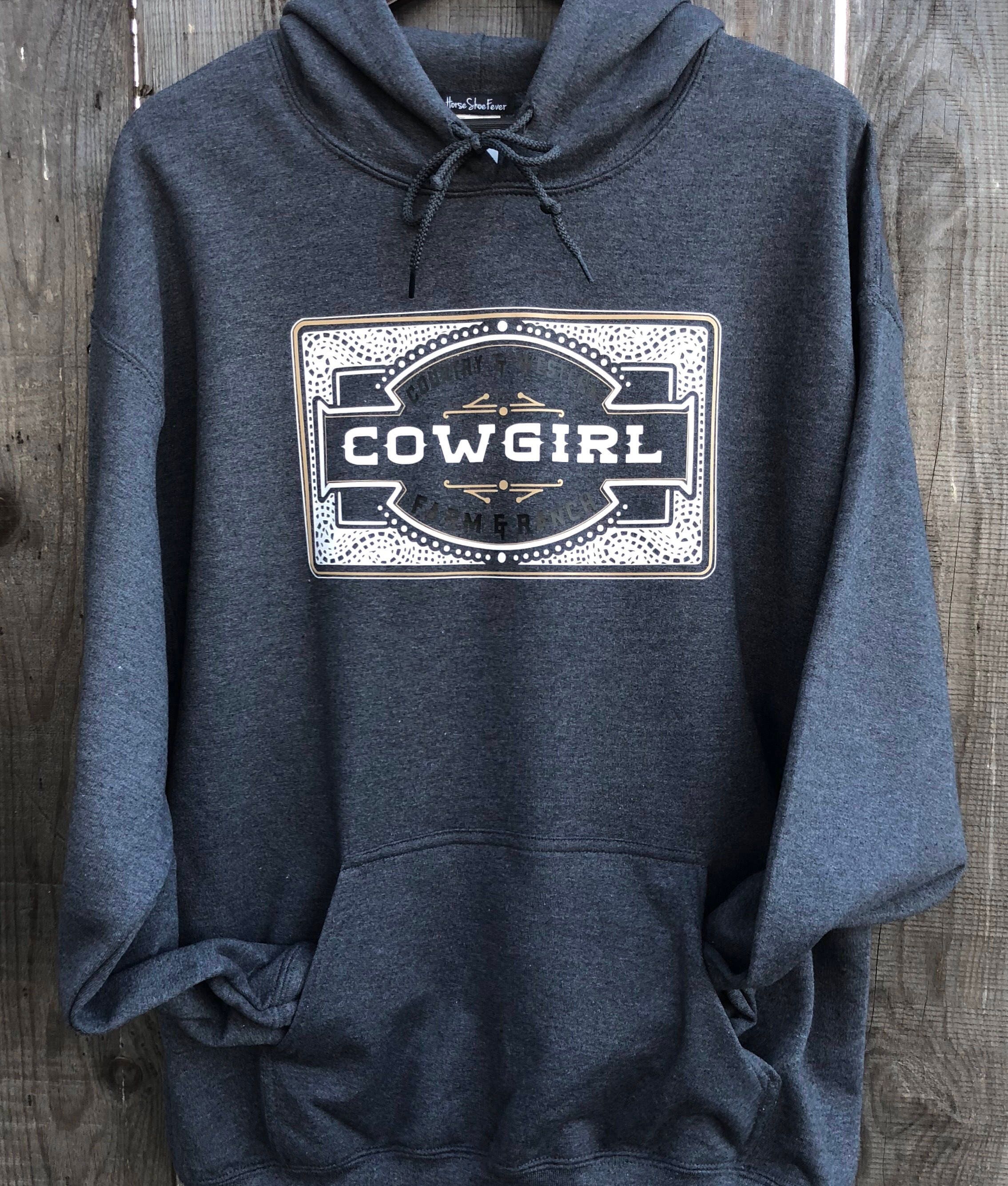 Women's Cowgirl Hoodie, Farm Hoodie, Ranch, Western Sweatshirt, Rodeo ...