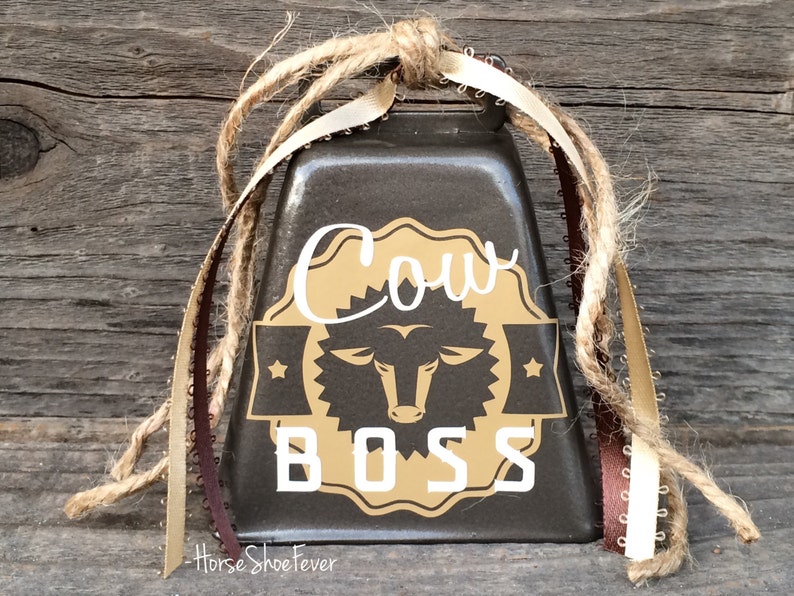 Cow Boss Cowbell Decor Country Western Cattle Cowboy - Etsy