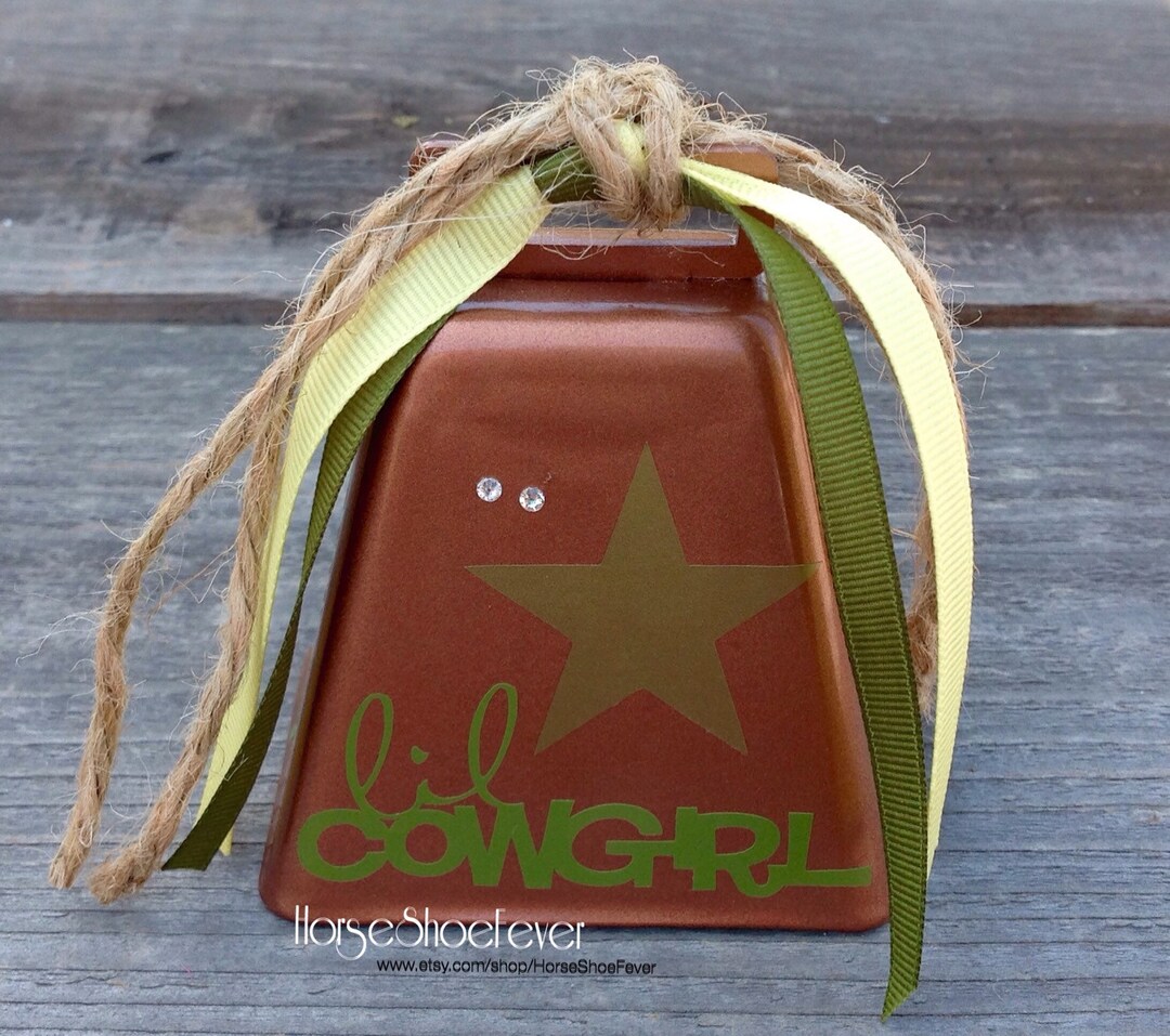 Cowgirl Cowbell. Country Home Decor. Rustic Modern. Baby Shower Gift ...