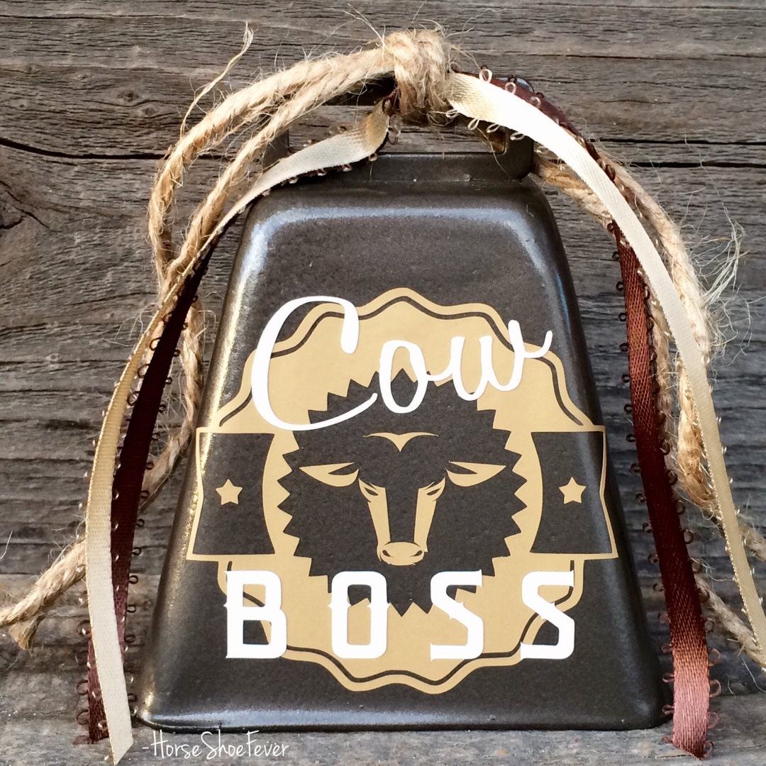 Cow Boss Cowbell Decor, Country, Western, Cattle, Cowboy, Cowgirl ...