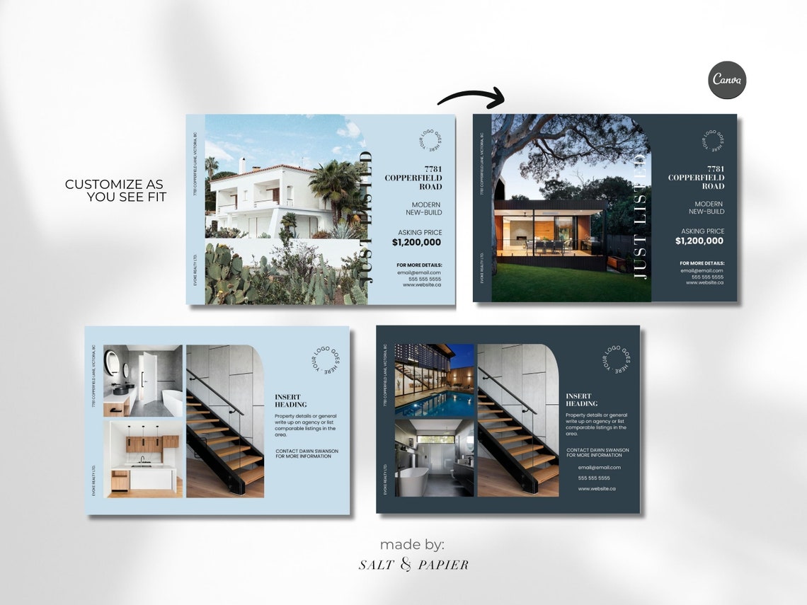 Real Estate Postcard, Residential Marketing, Real Estate Mailer, 5X7 ...