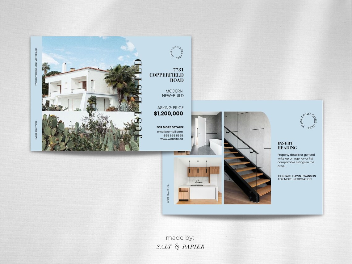 Real Estate Postcard, Residential Marketing, Real Estate Mailer, 5X7 ...