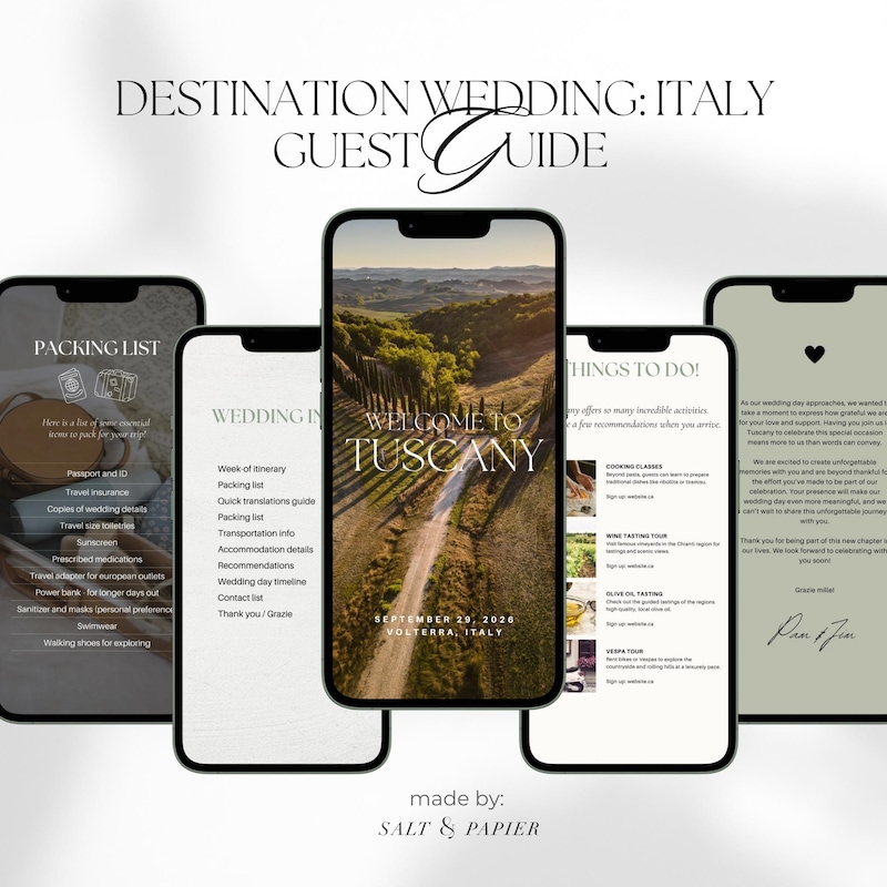 Tuscan Wedding Website - Etsy