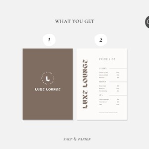 Modern Salon Price List Template: Luxe A5 Canva Editable Sheet - Etsy