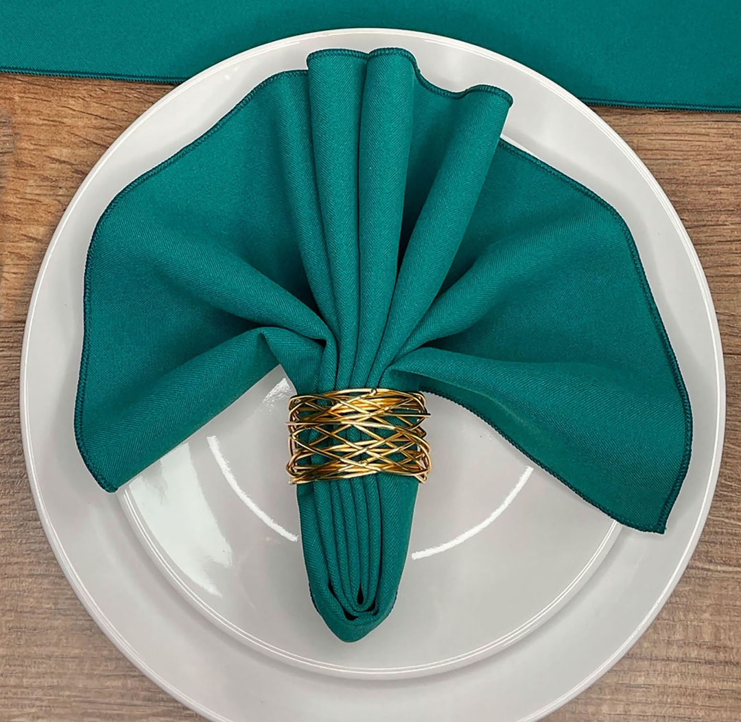 Jade Green Napkins Made From Polyester Fabric Not Cotton. - Etsy UK