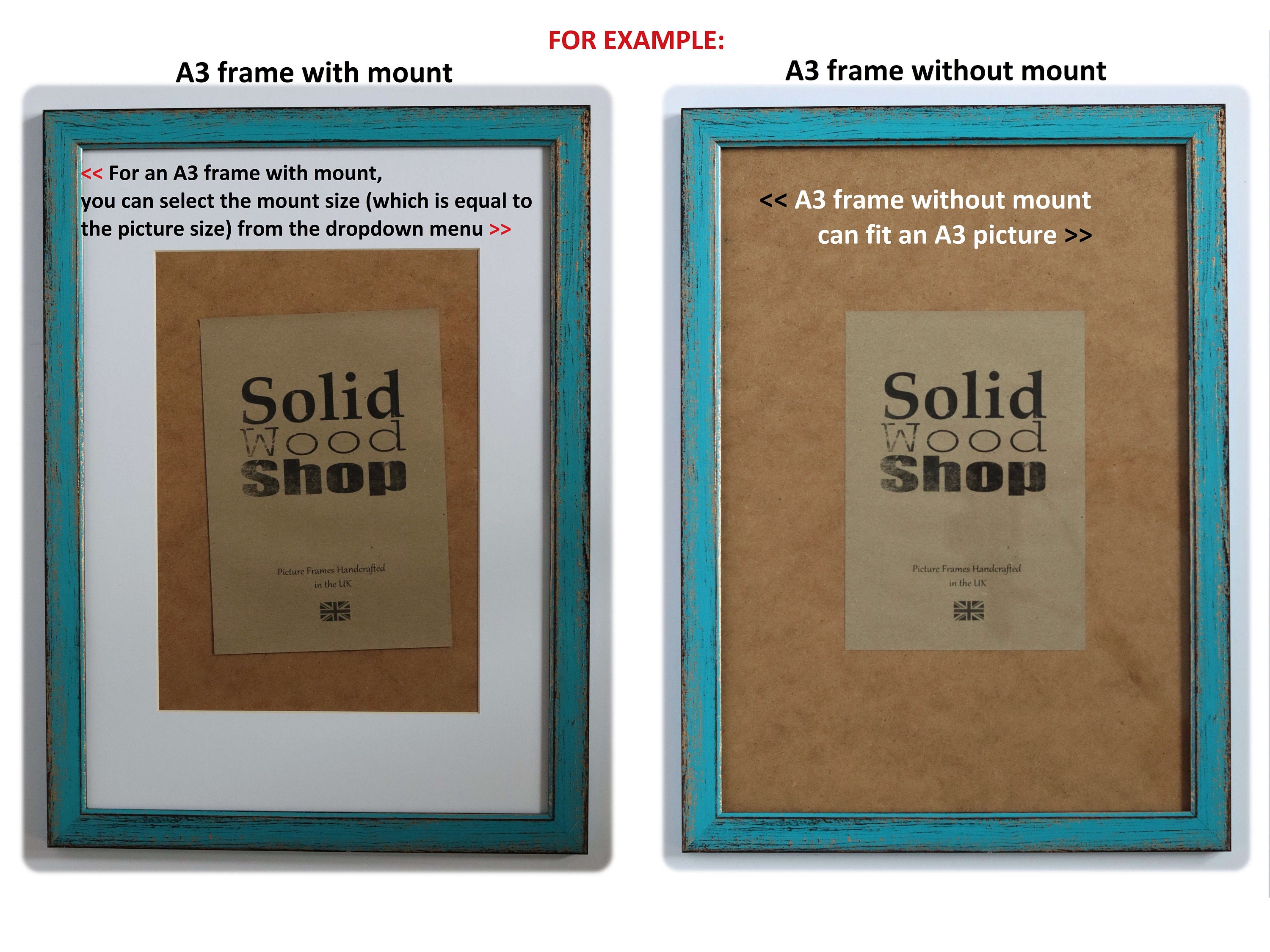 Photo Frame A3 Wood Frames Picture Frame 30x42 Cmrustic Frame - Etsy UK