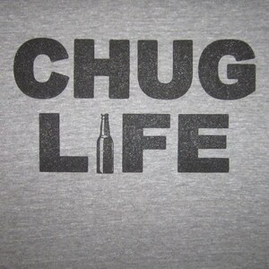 Womens Chug Life T Shirt Funny Drinking Beer Novelty Graphic Humor Tee ...