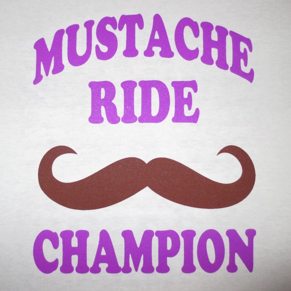 Womens Mustache Ride Champion T Shirt Funny Cute Stache Beard | Etsy