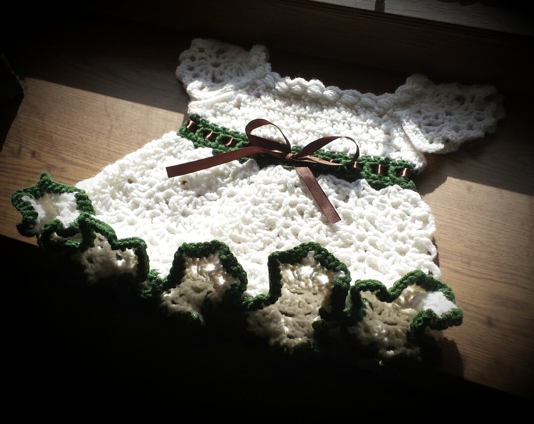 Lacey Trim Baby Dress and Booties - Etsy