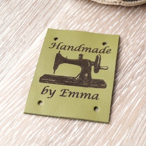 Handmade by Clothing Labels, Custom Labels, Personalized Leather Labels ...