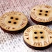 Personalized Wood Buttons Engraved With Your Text or Logo - Wooden ...