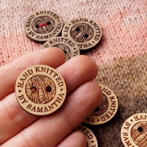 Custom Wooden Buttons Personalized With Your Text, Personalized Wooden ...
